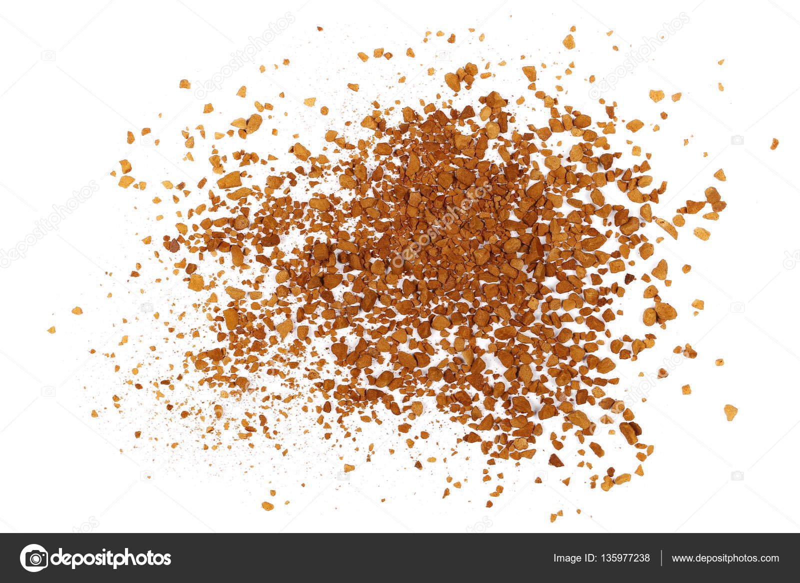 Instant coffee powder isolated on white background and texture Stock ...