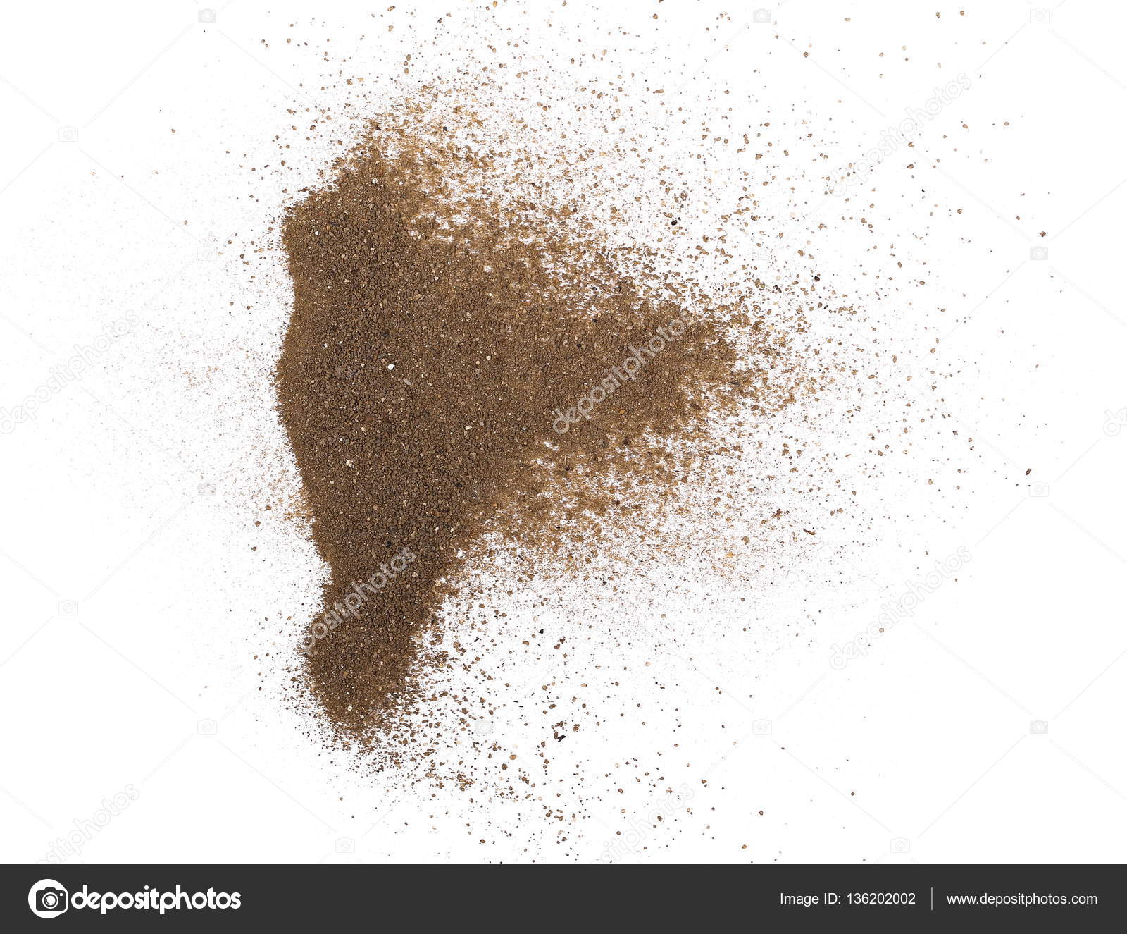 Dust of soil isolated on white background, with clipping path Stock ...