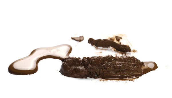 Drops of mud sprayed isolated on white background, with clipping path ...