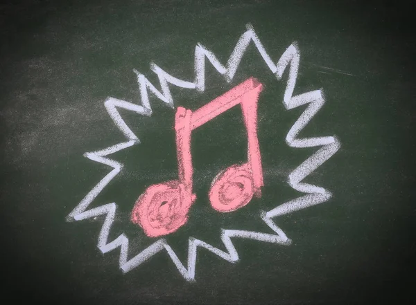 Musical note on chalkboard, blackboard texture Stock Photo by ©dusan964 ...