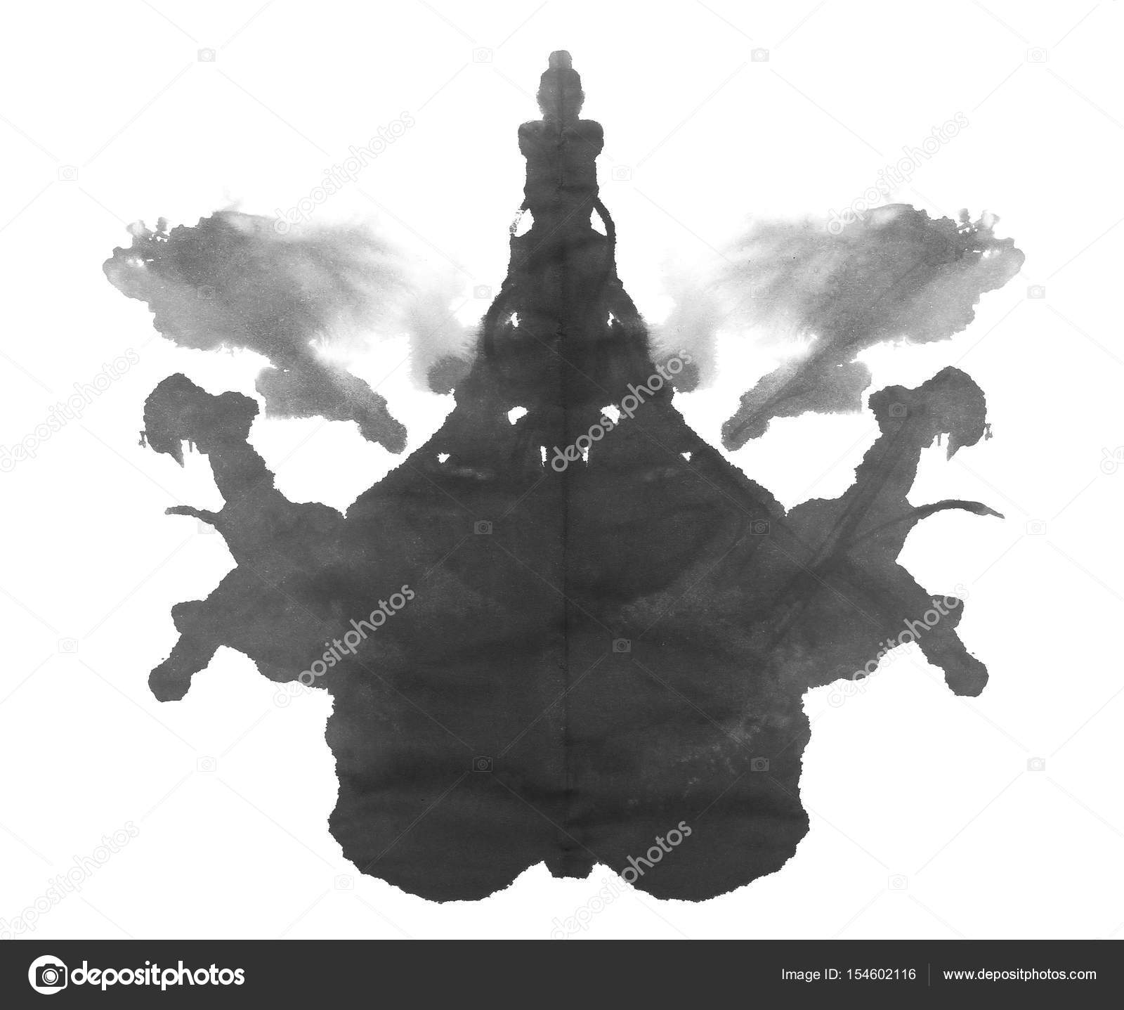 Photo Rorschach inkblot test isolated on white background Stock ...