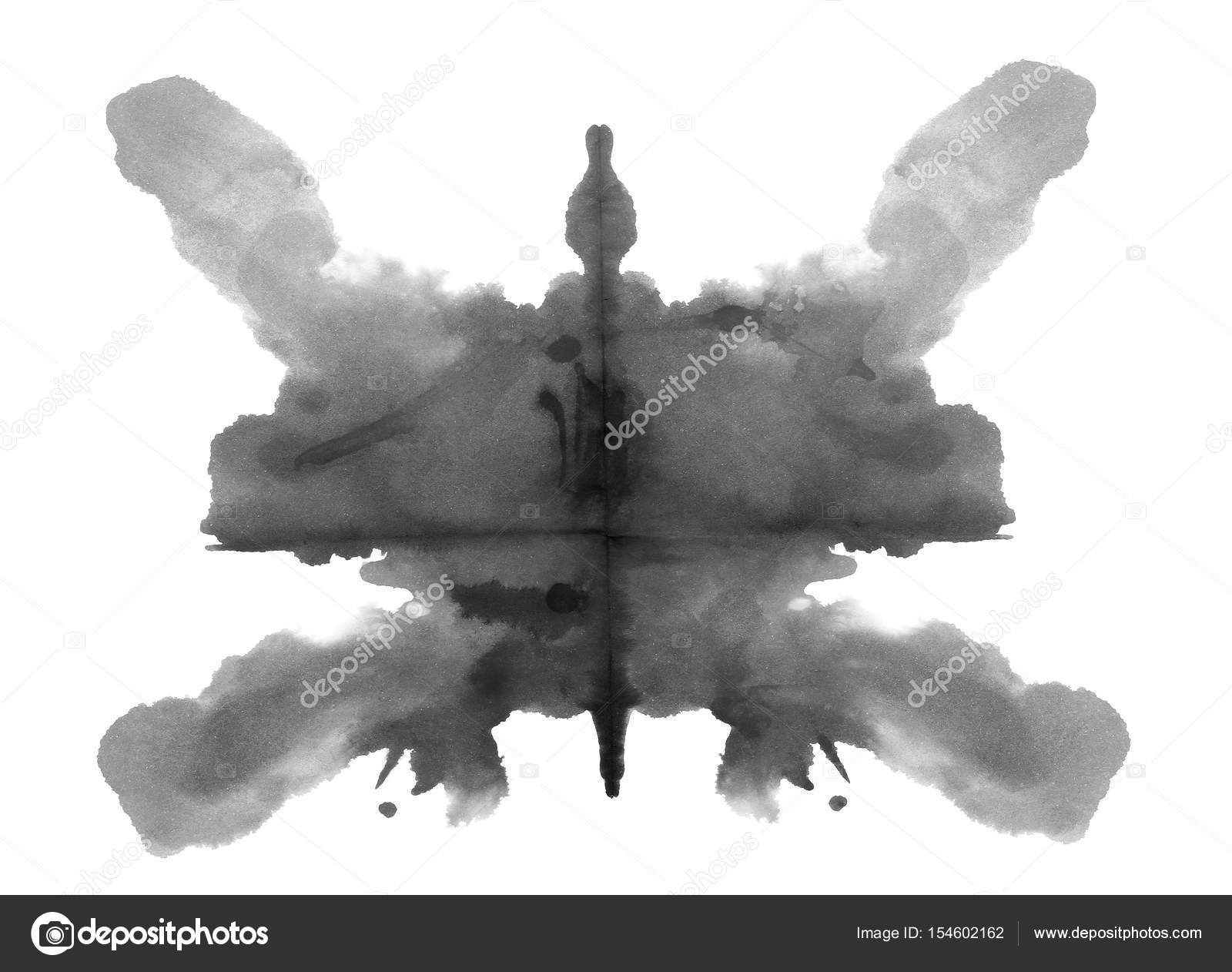 Photo Rorschach inkblot test isolated on white background Stock Photo ...