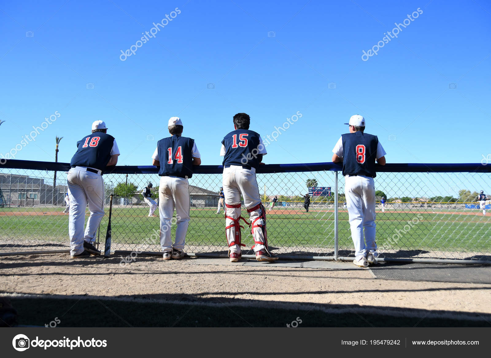 High School Baseball Game Action Being Played East Valley Gilbert ...