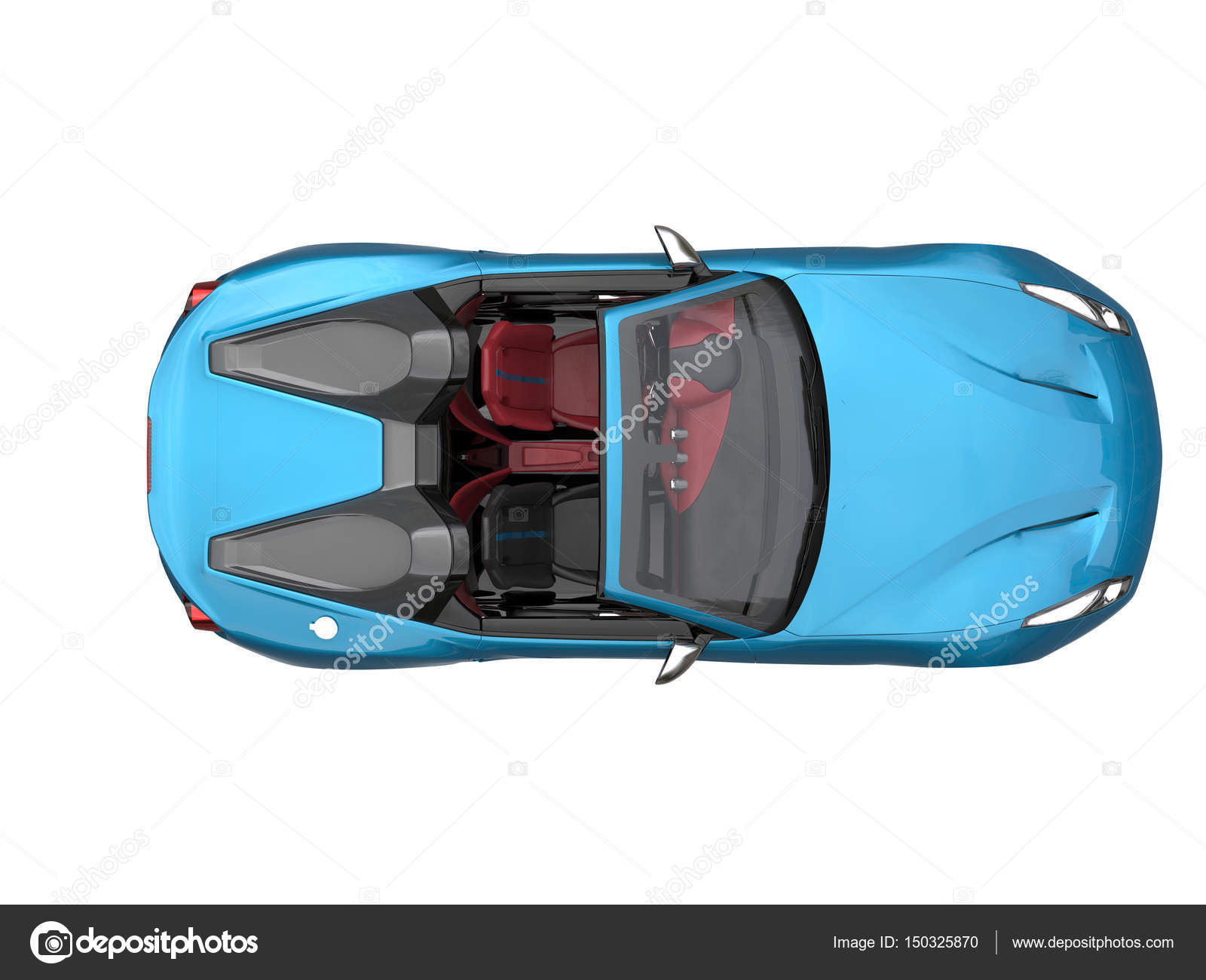 Suv Top View Blue