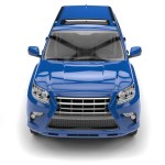 Bright blue car top view — Stock Photo © Svitac #49905333