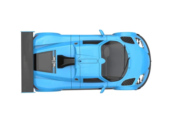 Light sky blue vintage race car - top down view Stock Photo by ...