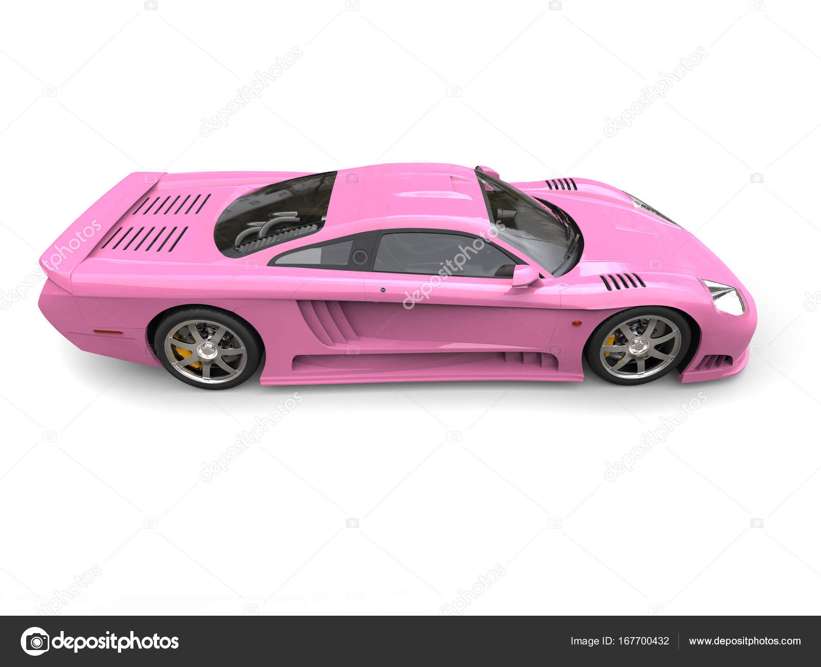 Clear pink super race car - side view Stock Illustration by ©Trimitrius ...