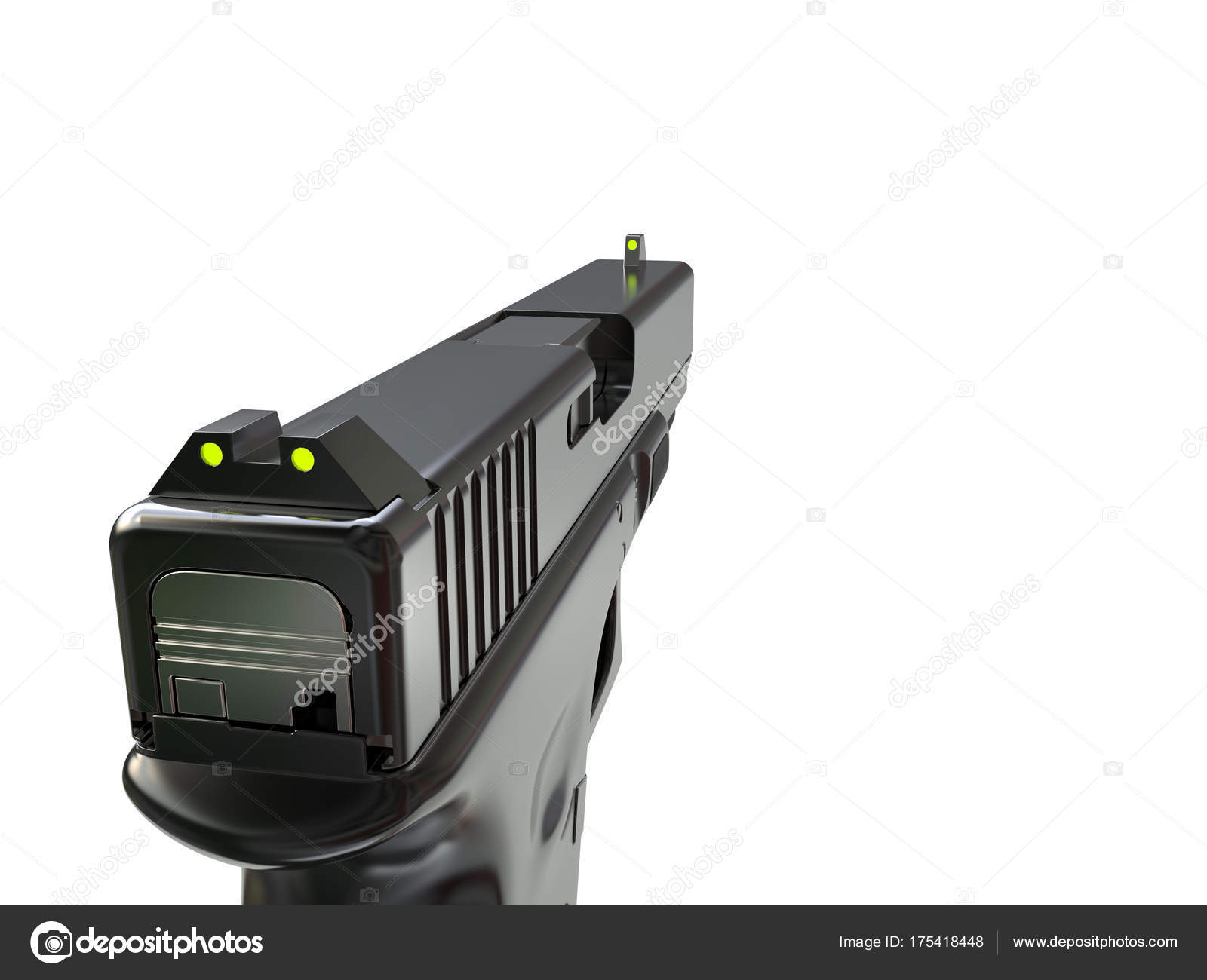 Semi Automatic Modern Tactical Handgun First Person View — Stock Photo ...