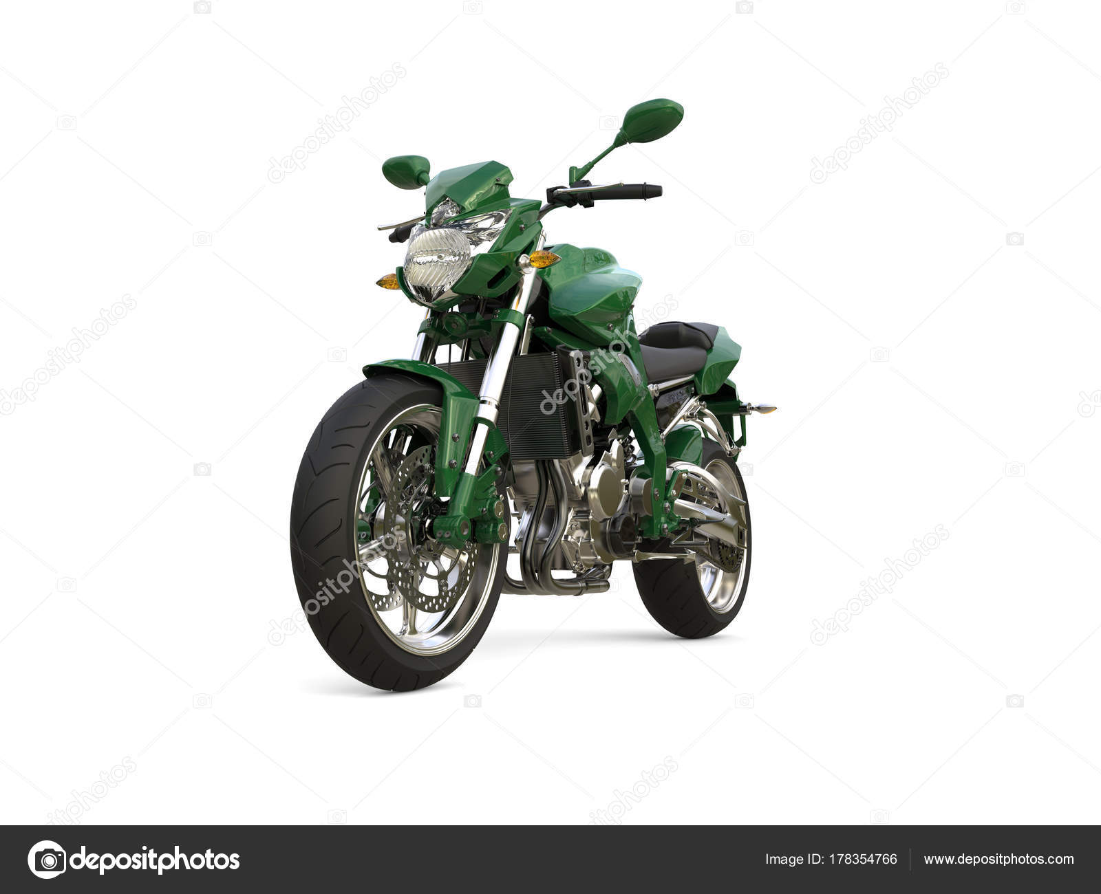 Racing Green Modern Motorcycle Stock Photo by ©Trimitrius 178354766