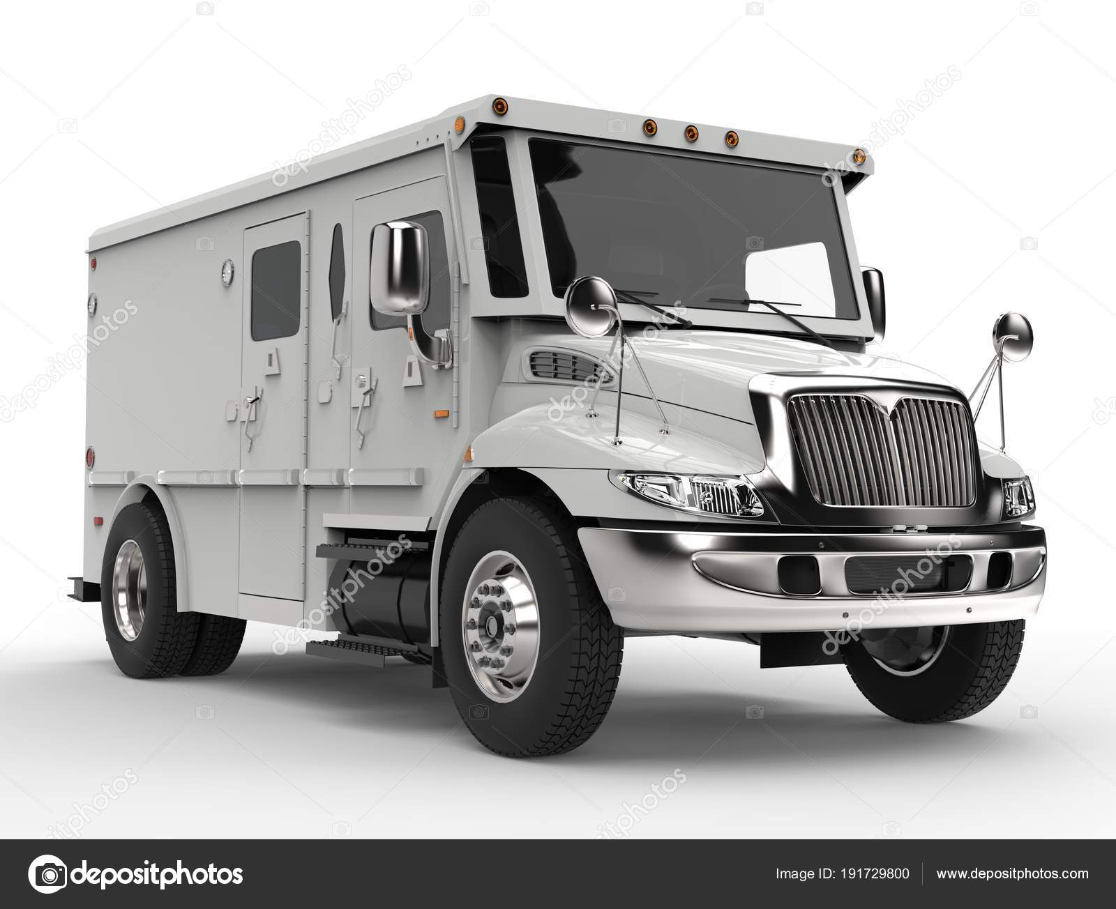 White Armored Transport Van — Stock Photo © Trimitrius #191729800