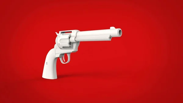 White Revolver Gun Black Background — Stock Photo © Trimitrius #351019670