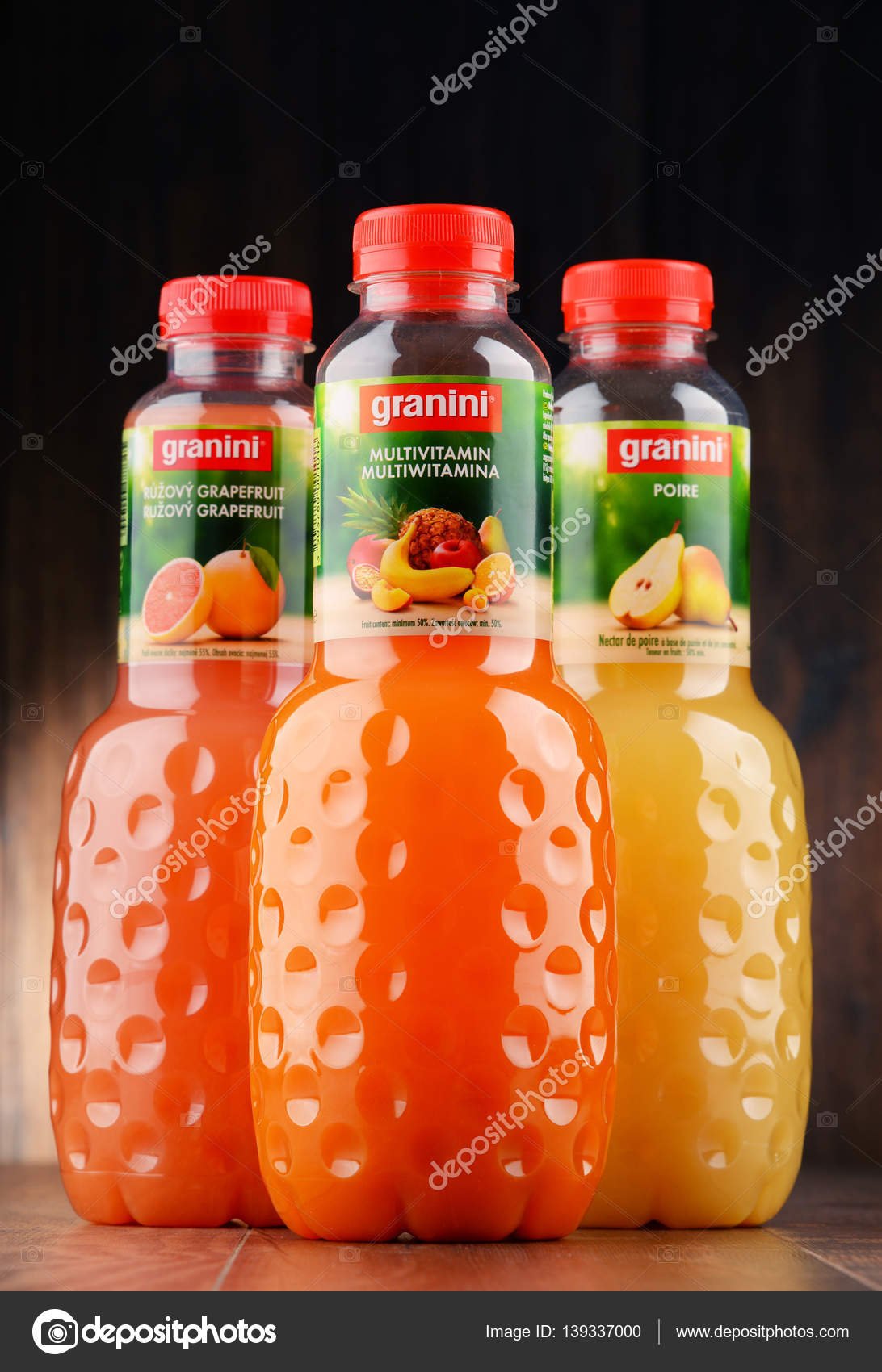 Three bottles of Granini fruit juices — Stock Editorial Photo ...