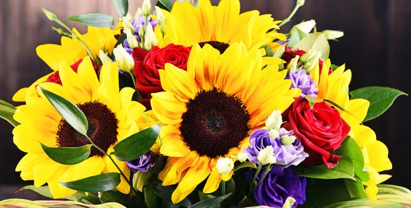 Composition with bouquet of flowers - Stock Image - Everypixel