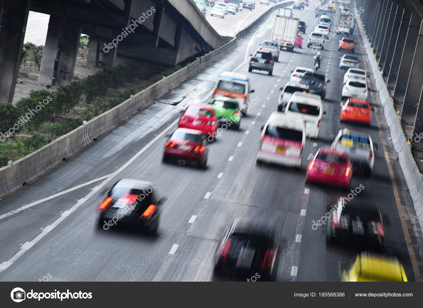 Controlled-access highway in Bangkok during rush hour Stock Photo by ...