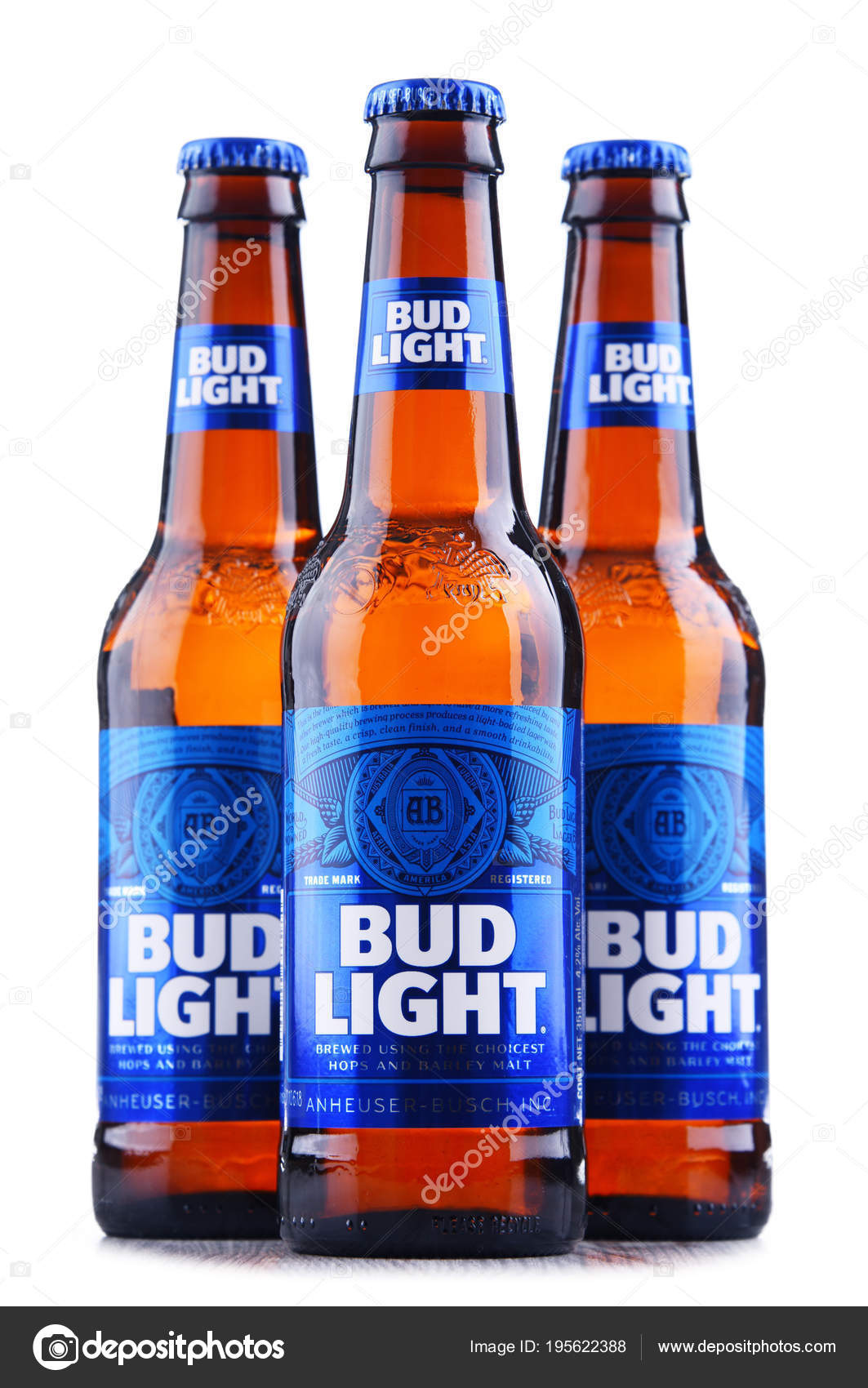 Bottles of Bud Light beer — Stock Editorial Photo © monticello #195622388