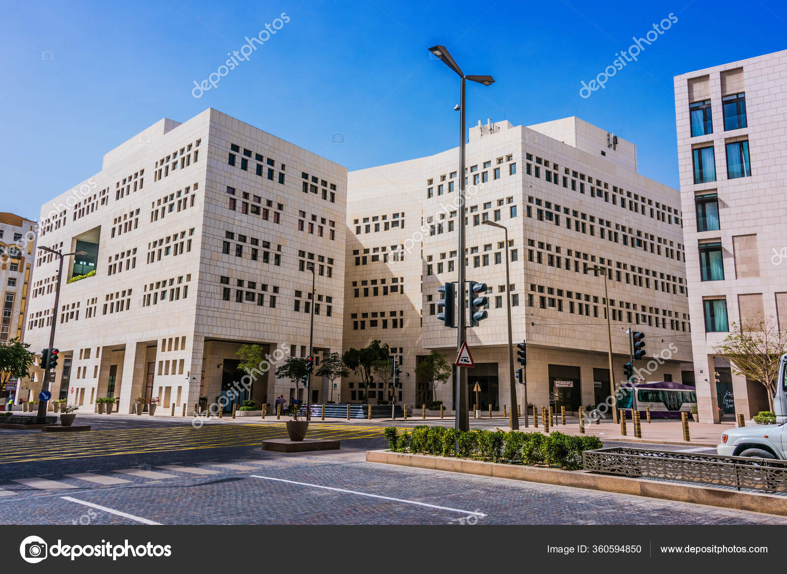 Doha Qatar Feb 2020 Modern Architecture Msheireb Downtown Doha Qatar ...