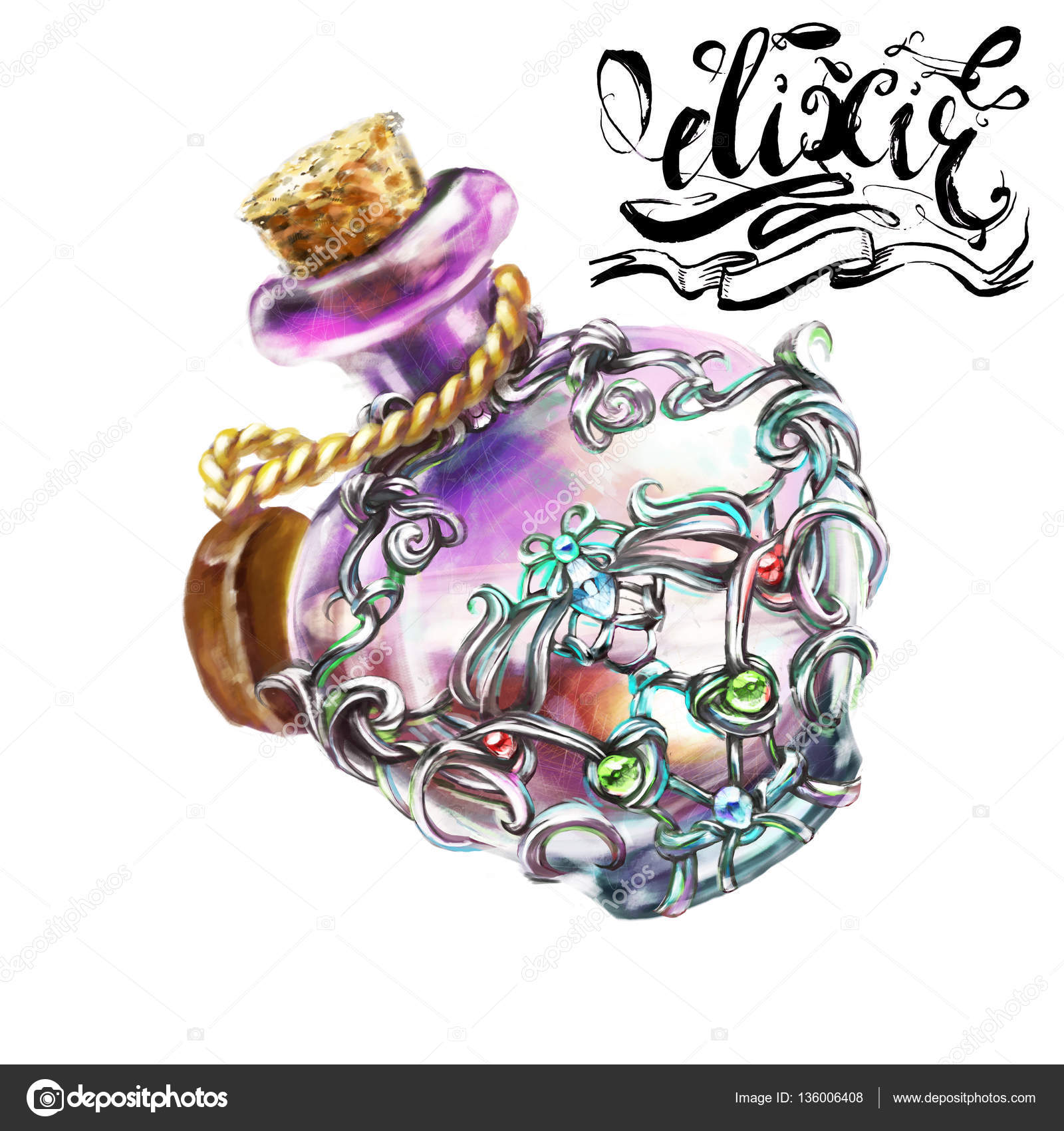 A fantastic bottle of elixir for the game Stock Illustration by ©tanshy ...