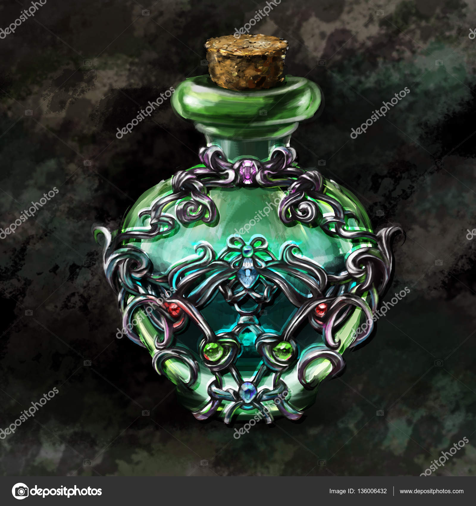 A fantastic bottle of elixir for the game — Stock Photo © tanshy #136006432