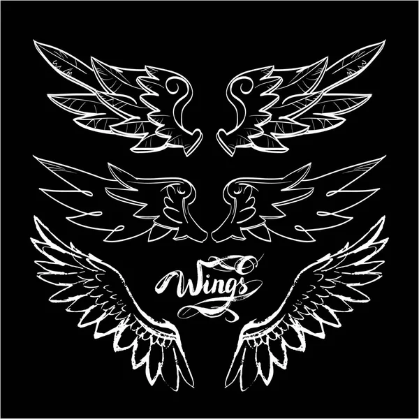 Ángel alas vector, letras, dibujo Vector de stock por ©tanshy 151237028