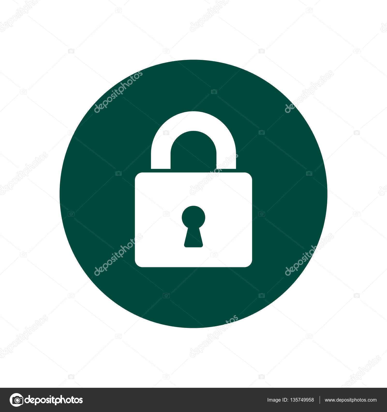 Lock logo vector. Padlock security symbol for web site design. Vector ...
