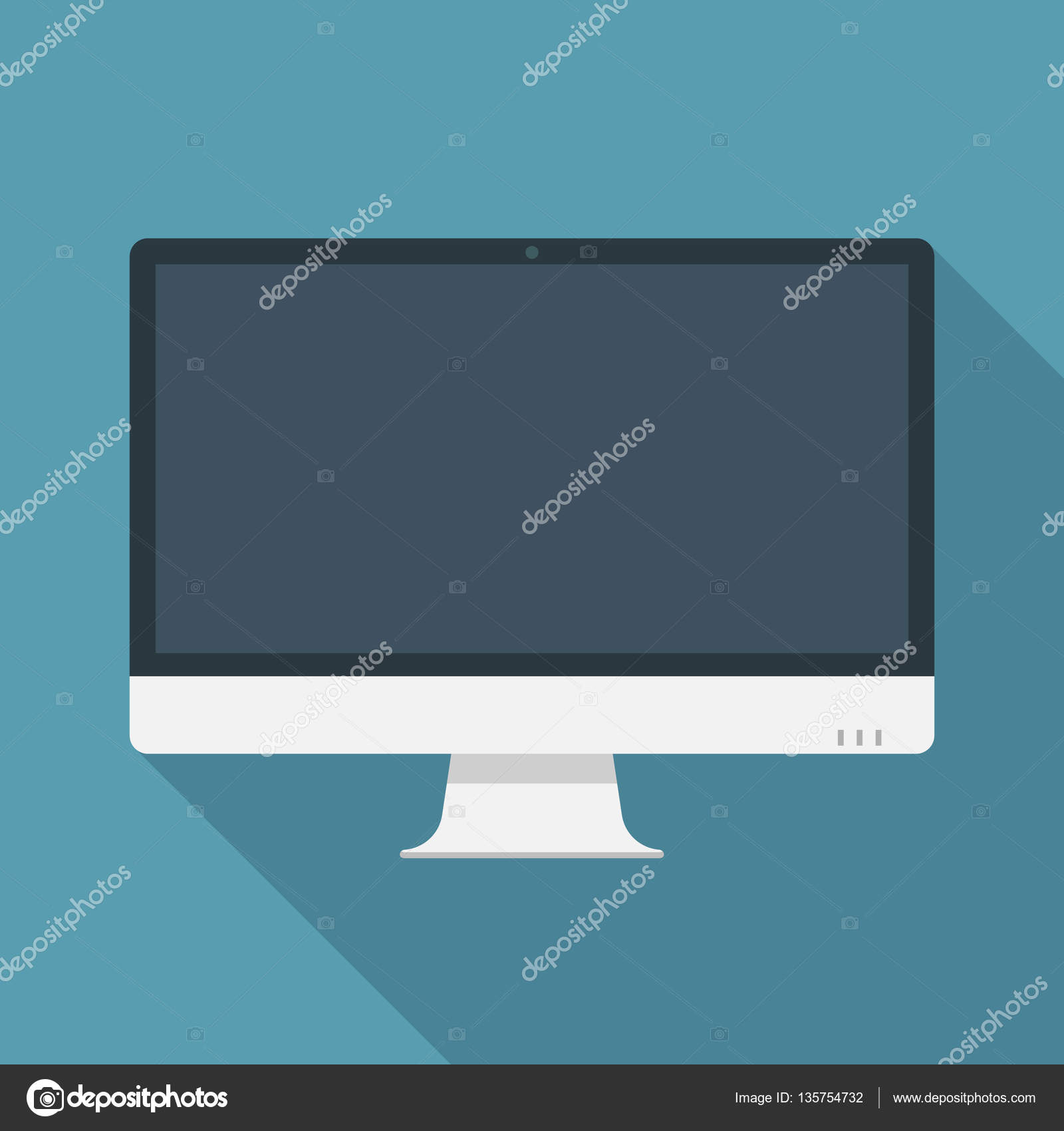 Computer pc monitor web icon vector. Stock Vector by ©tatianasun 135754732