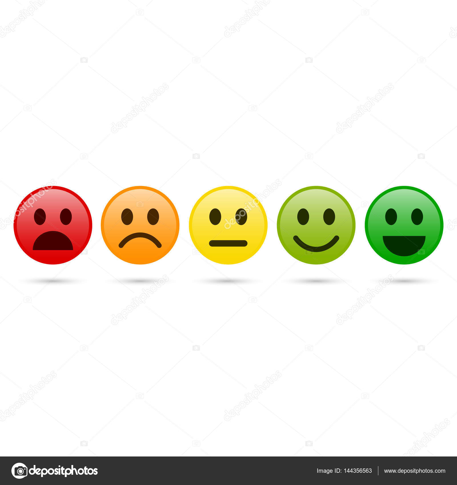Emoticon evaluatie pictogram, pictogram van feedback. Vector ...