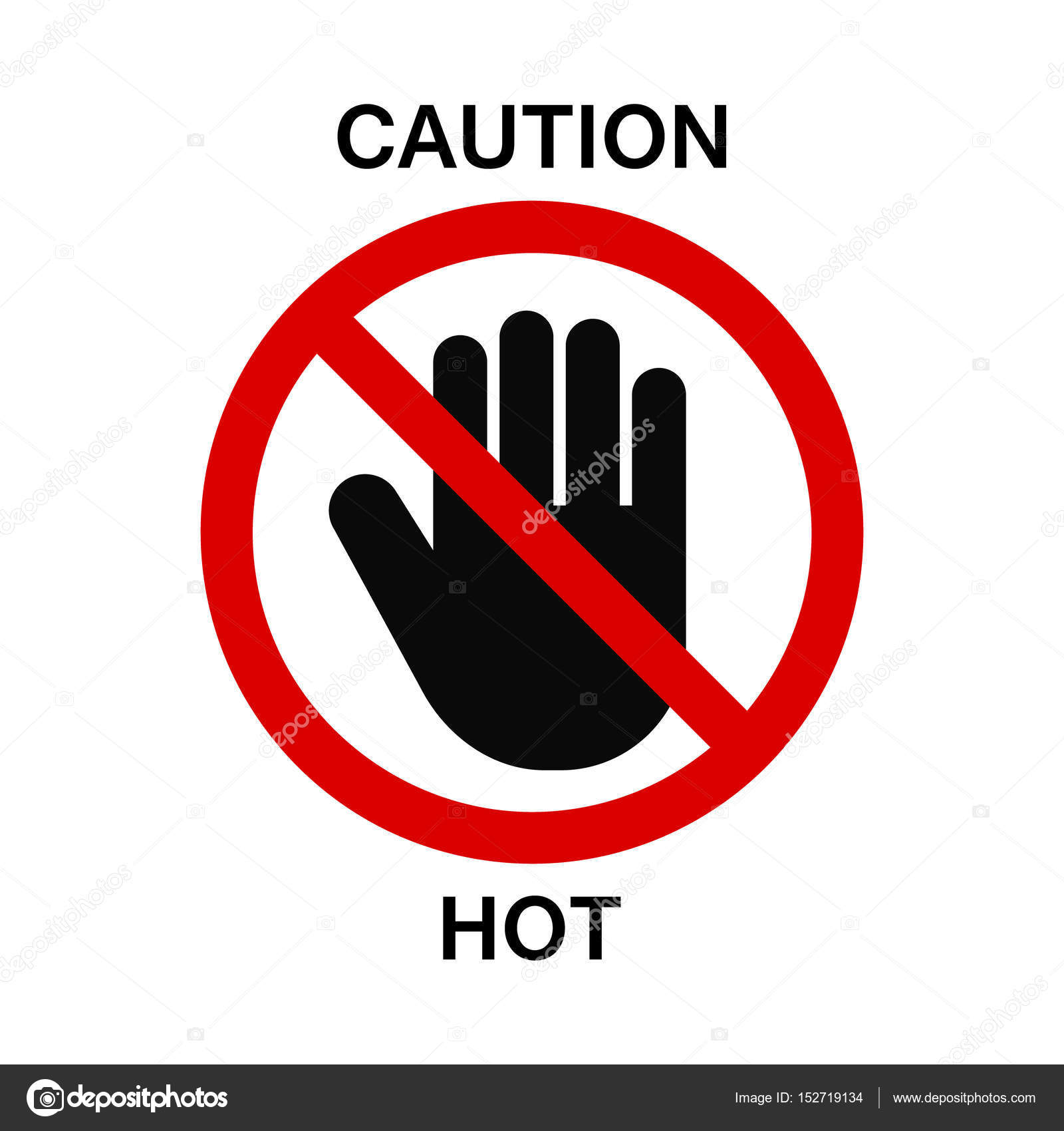 No touch sign, vector caution sign with hand palm. Stock Vector Image ...