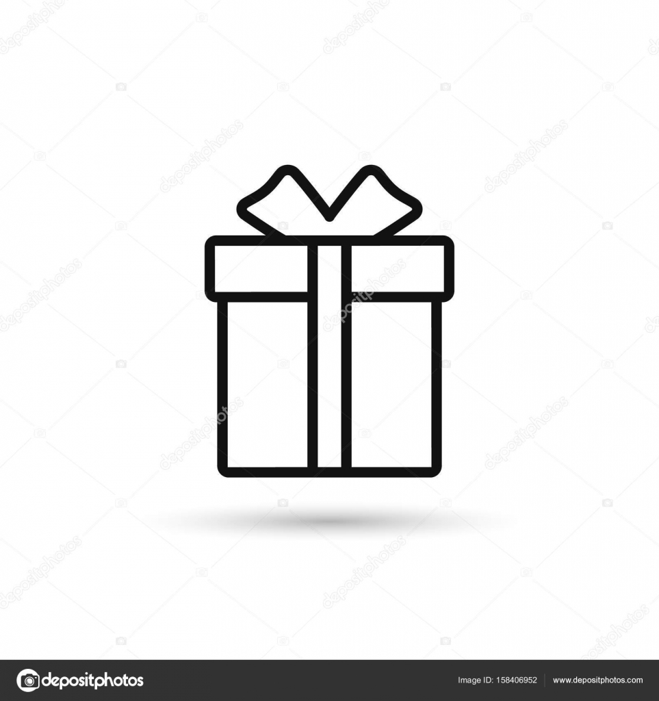 Gift box icon, Vector isolated outline simple symbol Stock Vector by ...