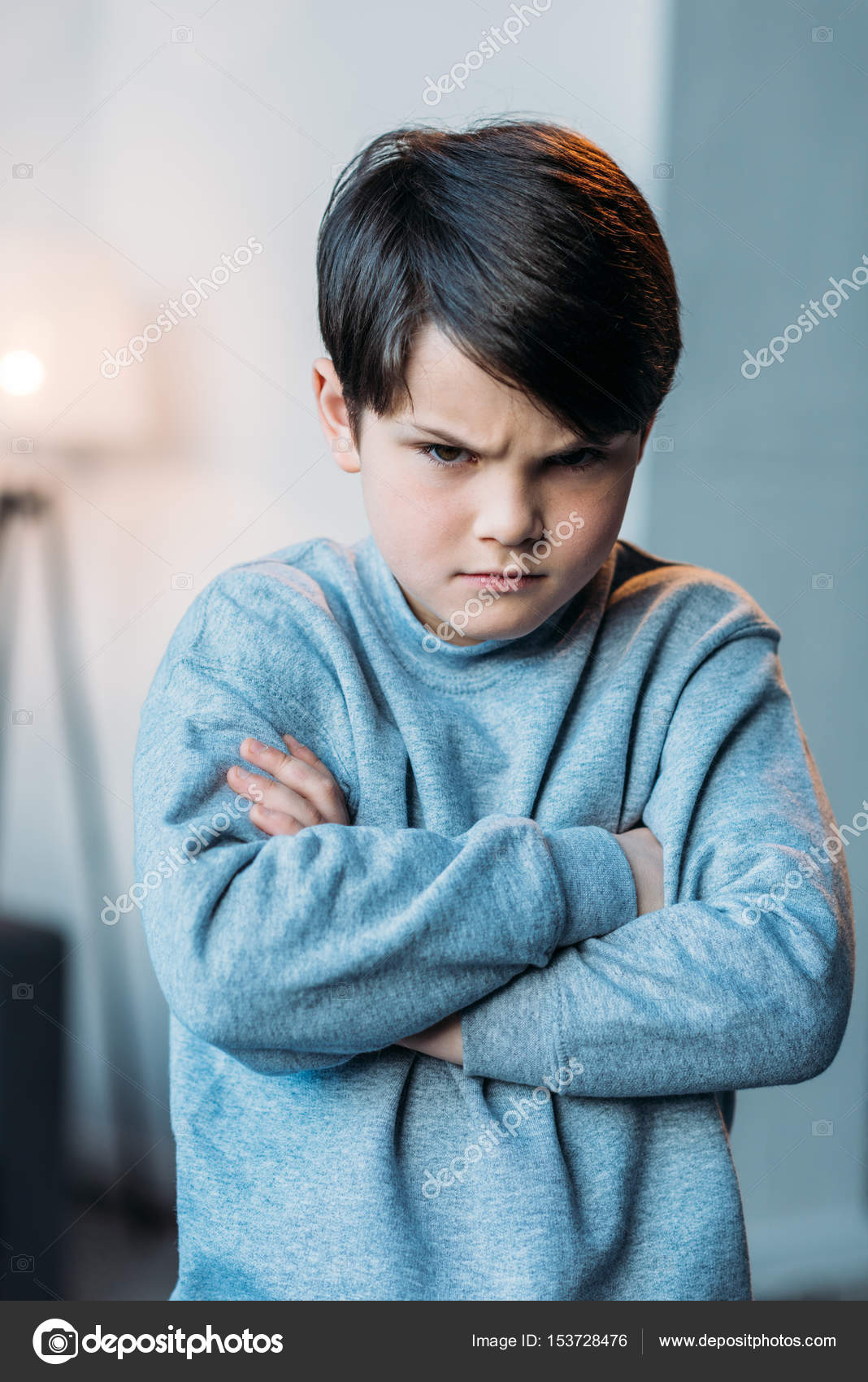 Offended boy with crossed arms — Stock Photo © TarasMalyarevich #153728476 Offended boy with crossed arms — Stock Photo © TarasMalyarevich #153728476