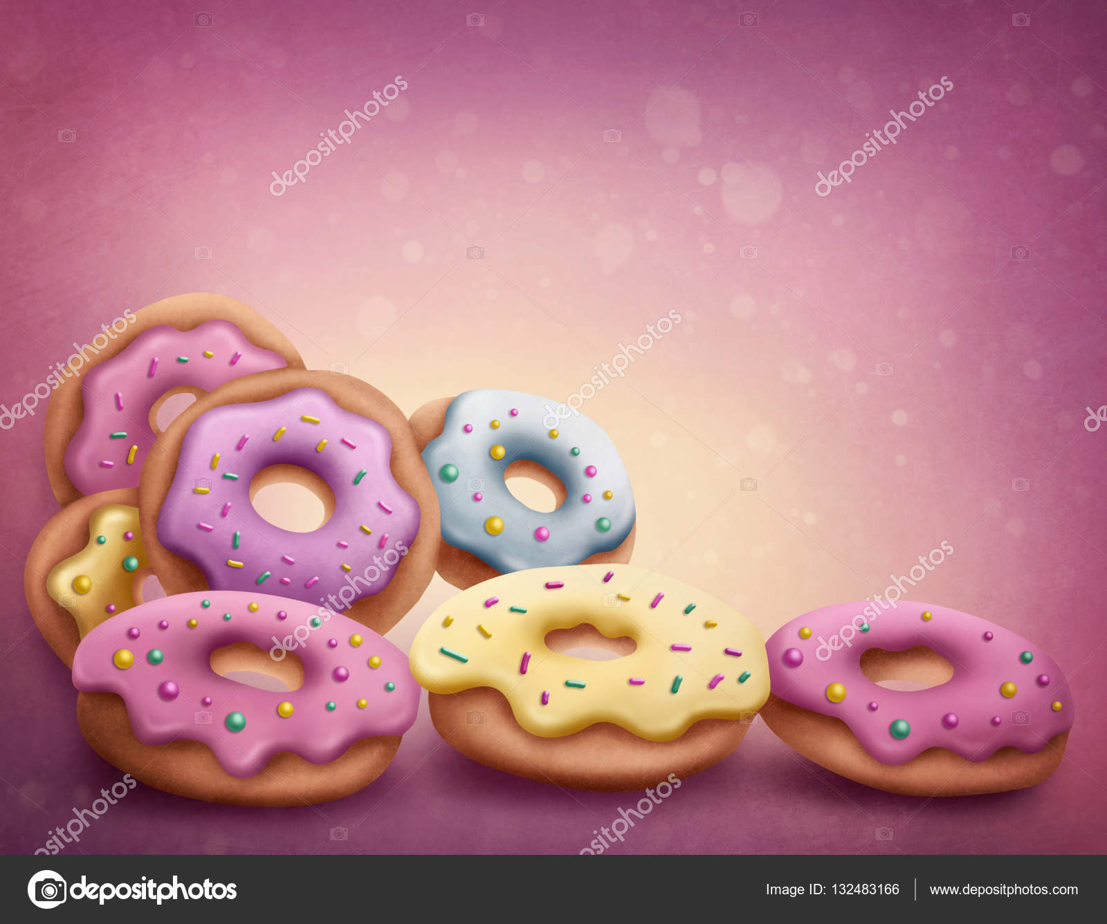 Pastel colored donuts — Stock Photo © Elena Schweitzer #132483166