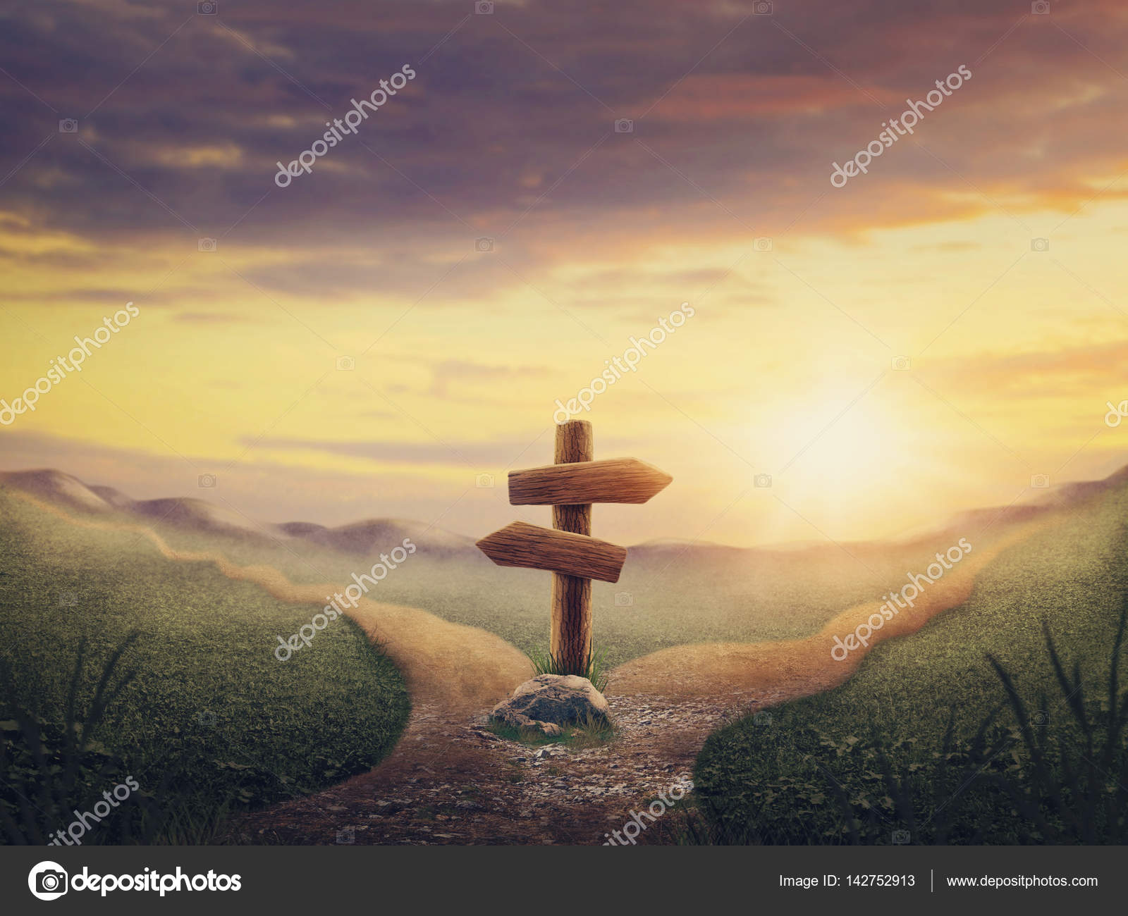 Road splitting in two ways Stock Photo by ©Elena Schweitzer 142752913 Road splitting in two ways Stock Photo by ©Elena Schweitzer 142752913