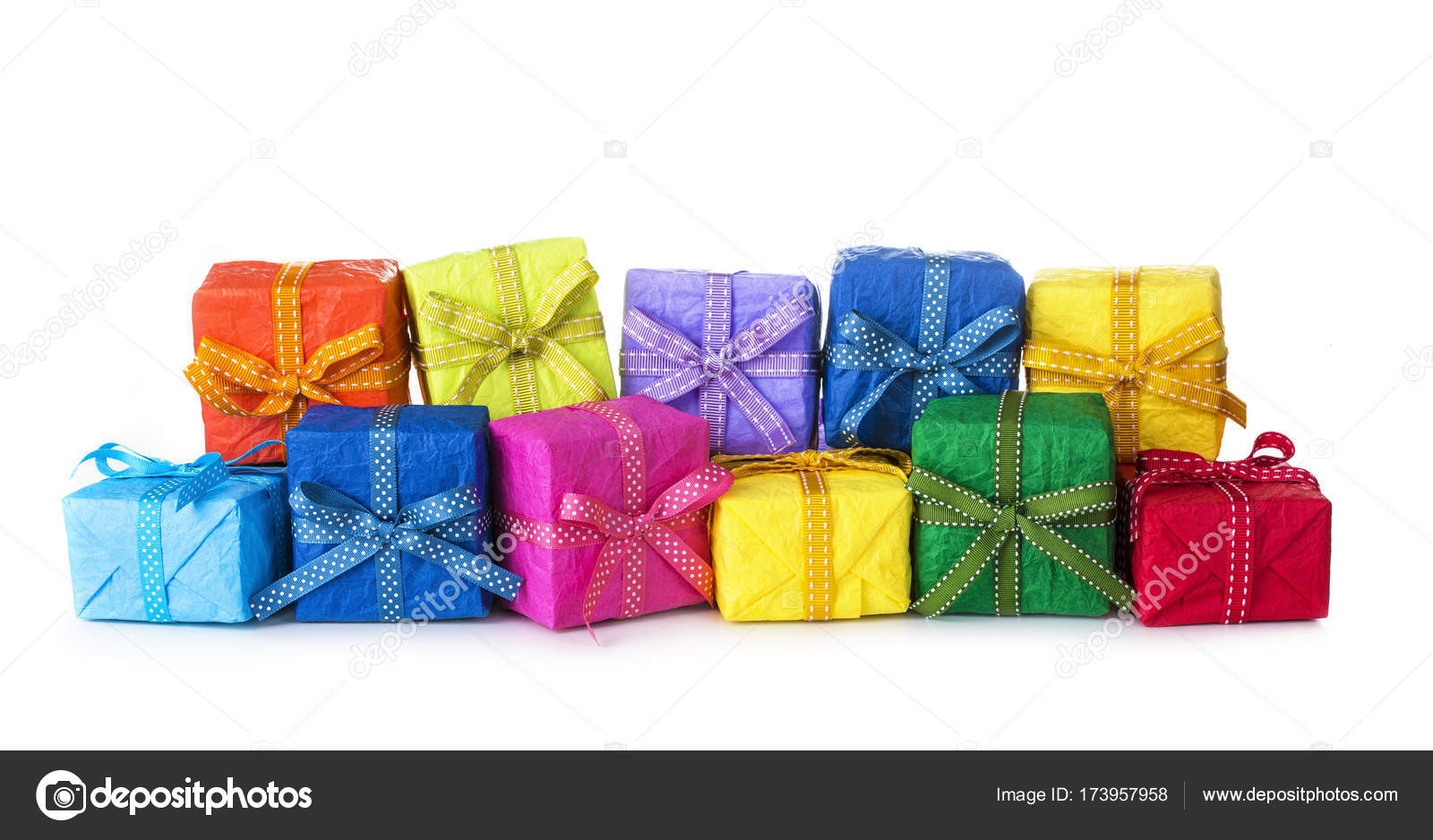 Colorful gift boxes ⬇ Stock Photo, Image by © Elena Schweitzer #173957958