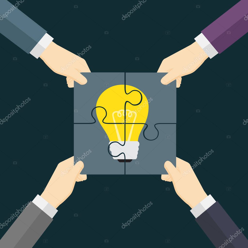 Trabajo en equipo Hacer realidad la idea Ilustraci n 2024