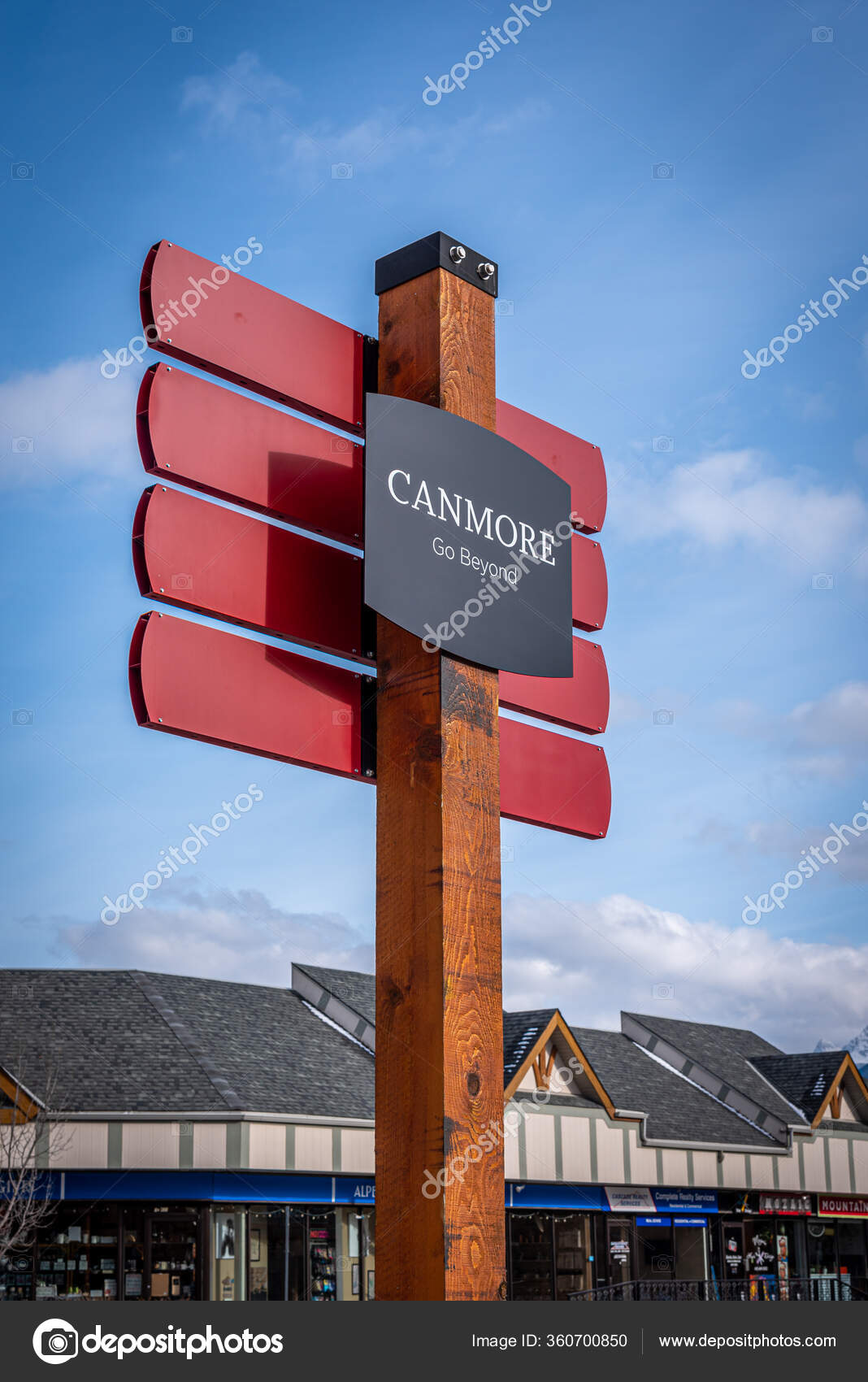 Canmore Alberta April 2020 Town Canmore Signage Beautiful Mountains ...