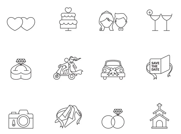 Icon: wedding icons png | Wedding icons in single color — Stock Vector ...
