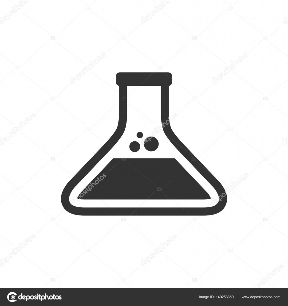 Beaker icon in single grey color. Stock Vector by ©puruan 140253380