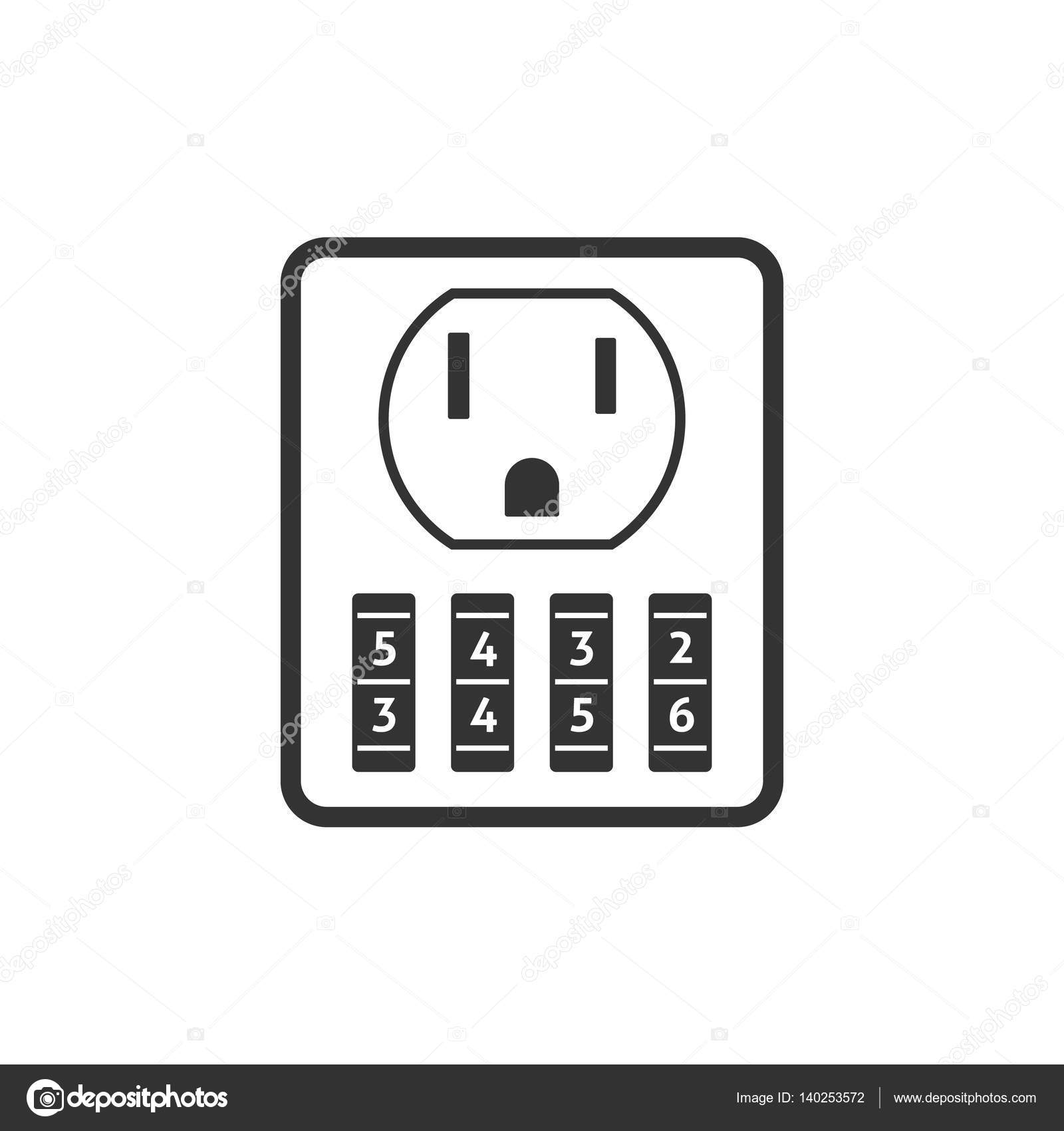 Protected electric outlet icon Stock Vector Image by ©puruan #140253572