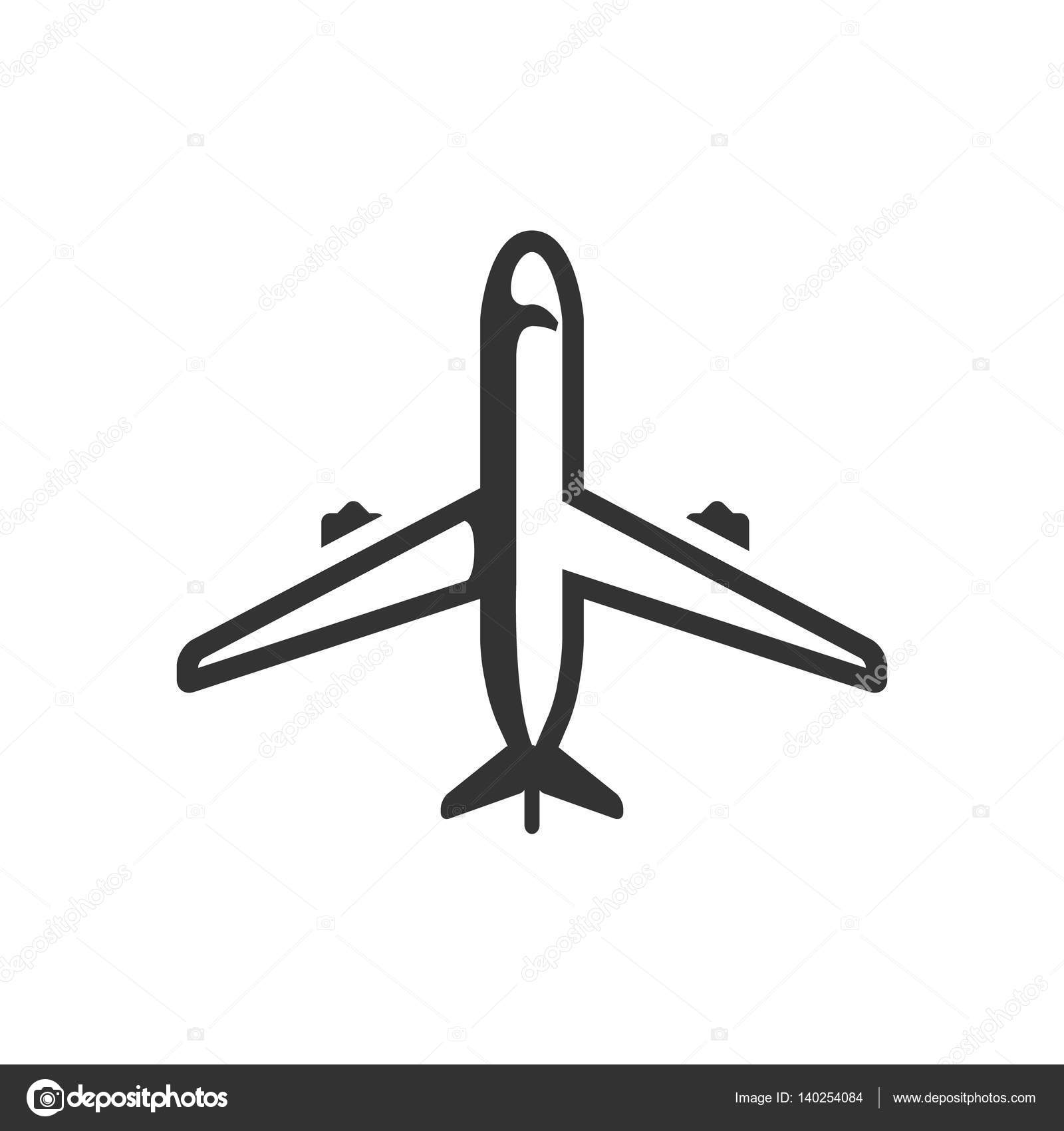 Airplane icon in single grey color. Stock Vector by ©puruan 140254084
