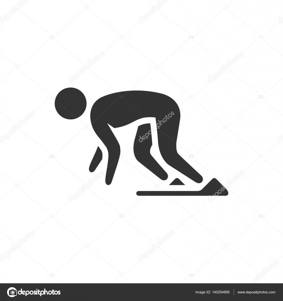 Starting runner icon Stock Vector Image by ©puruan #140254856