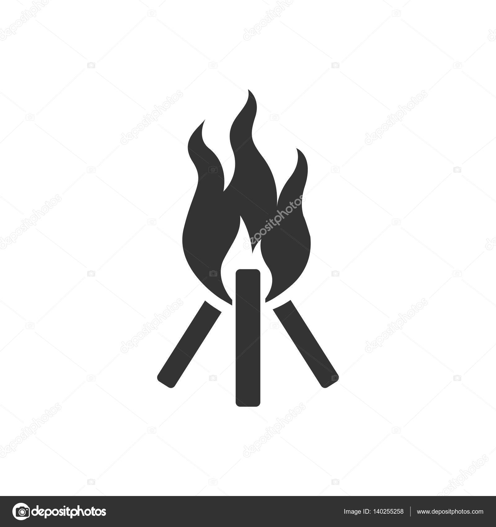 Camp fire icon Stock Vector by ©puruan 140255258
