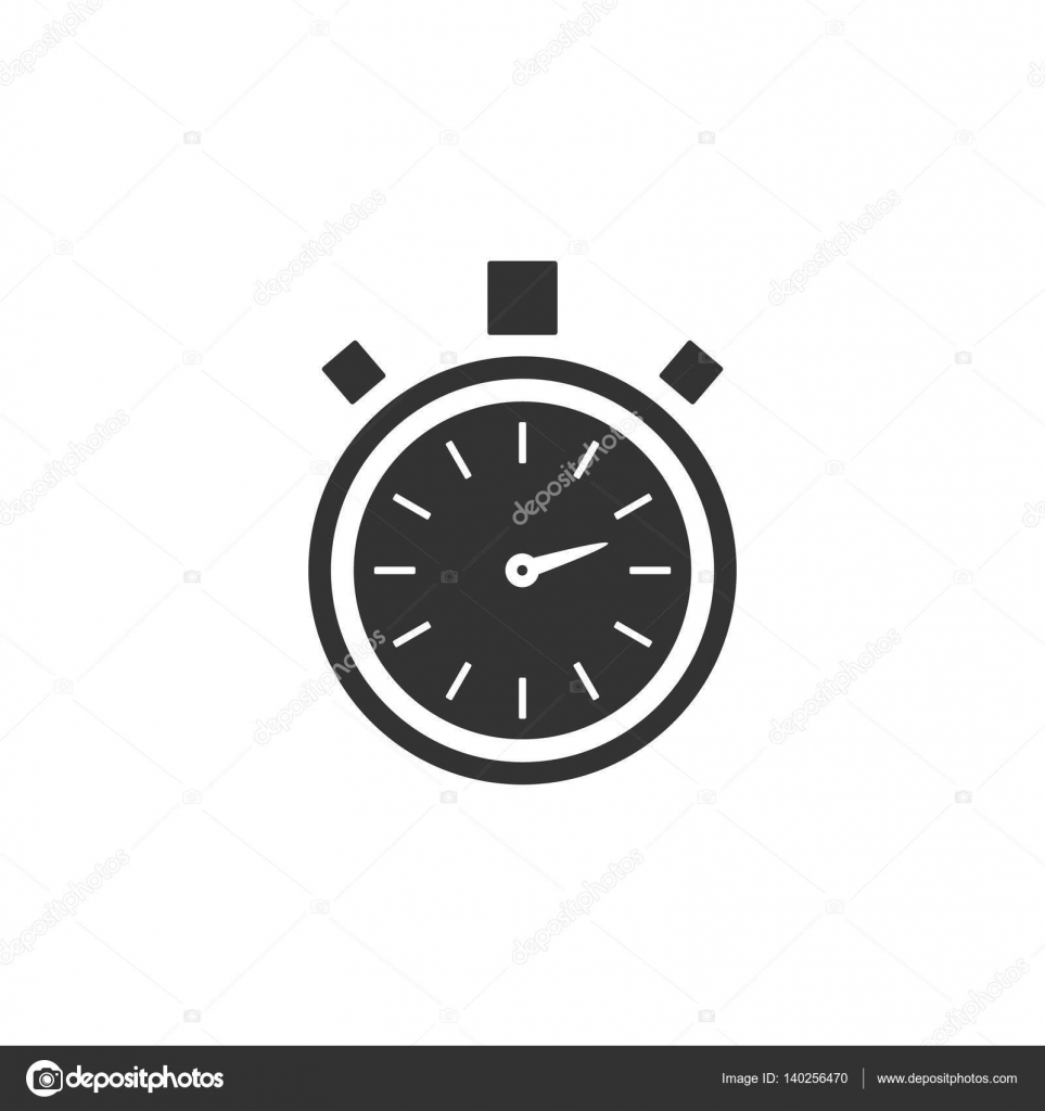 Stopwatch icon in single grey color. Stock Vector by ©puruan 140256470