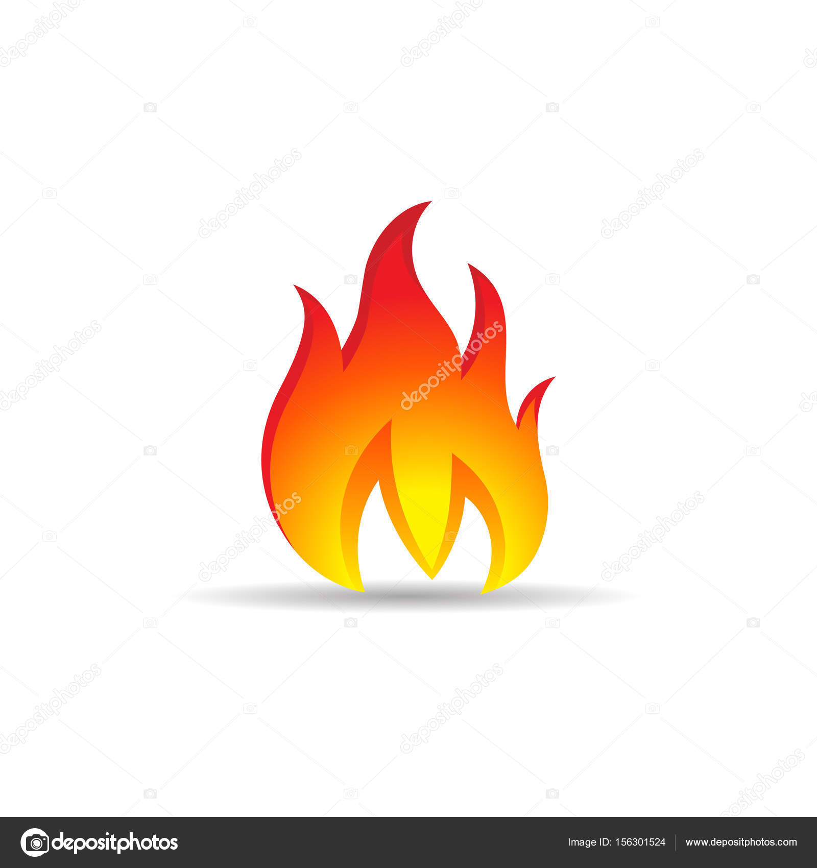 Color Icon - Fire flame Stock Vector by ©puruan 156301524