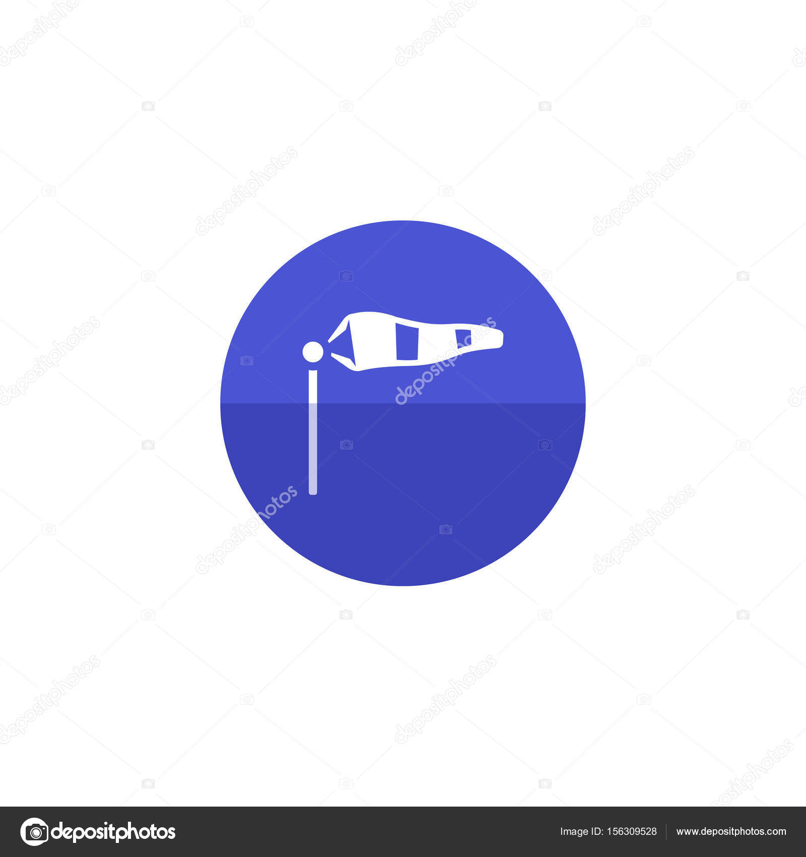 Windsock icon in flat color circle style Stock Vector Image by ©puruan ...