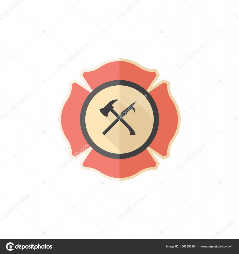 Flat icon - Firefighter emblem — Stock Vector © puruan #156639690