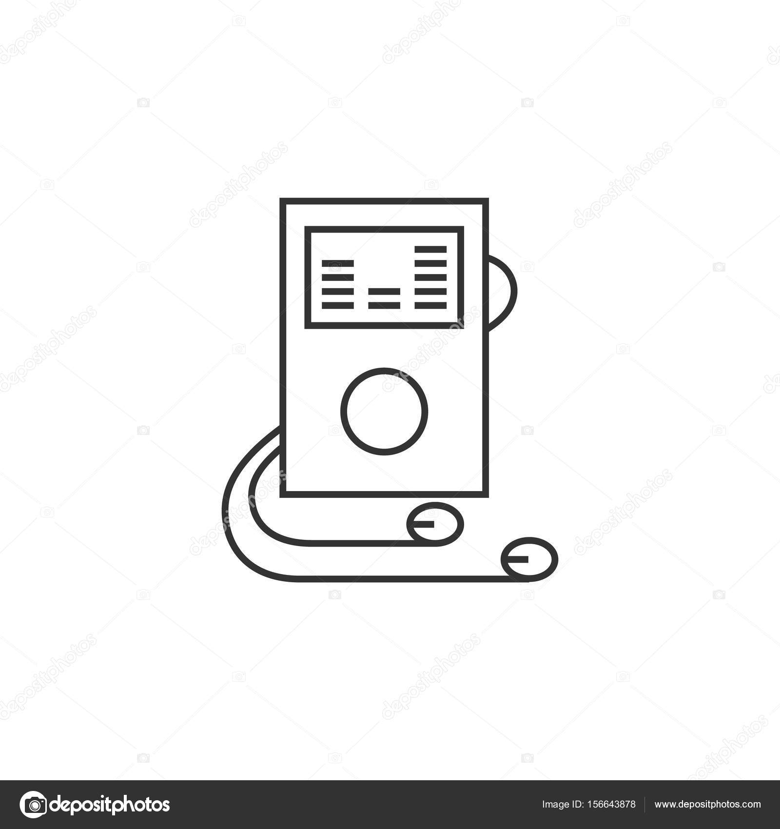 Outline icon - Music player Stock Vector Image by ©puruan #156643878