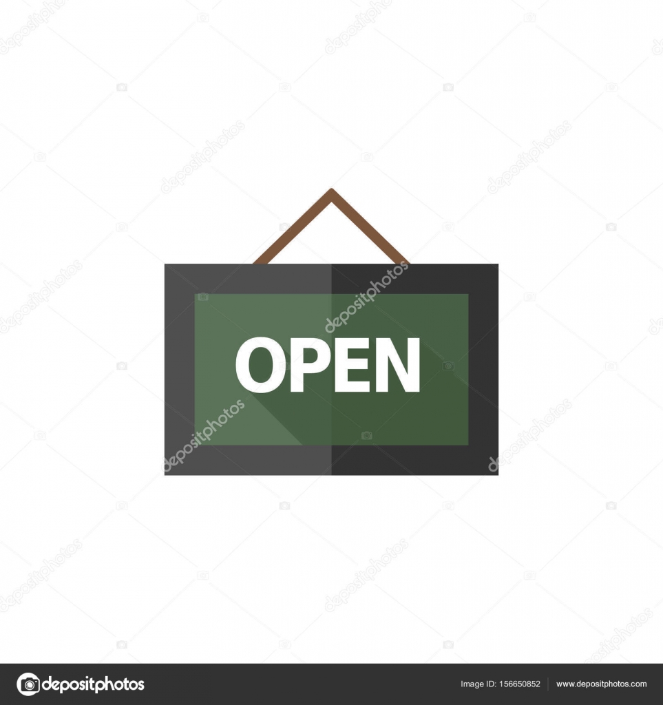 Open sign icon Stock Vector by ©puruan 156650852