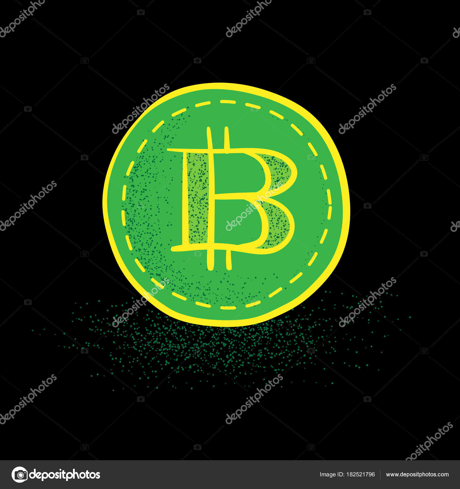 Sketch icon - Bitcoin sign Stock Vector Image by ©puruan #182521796