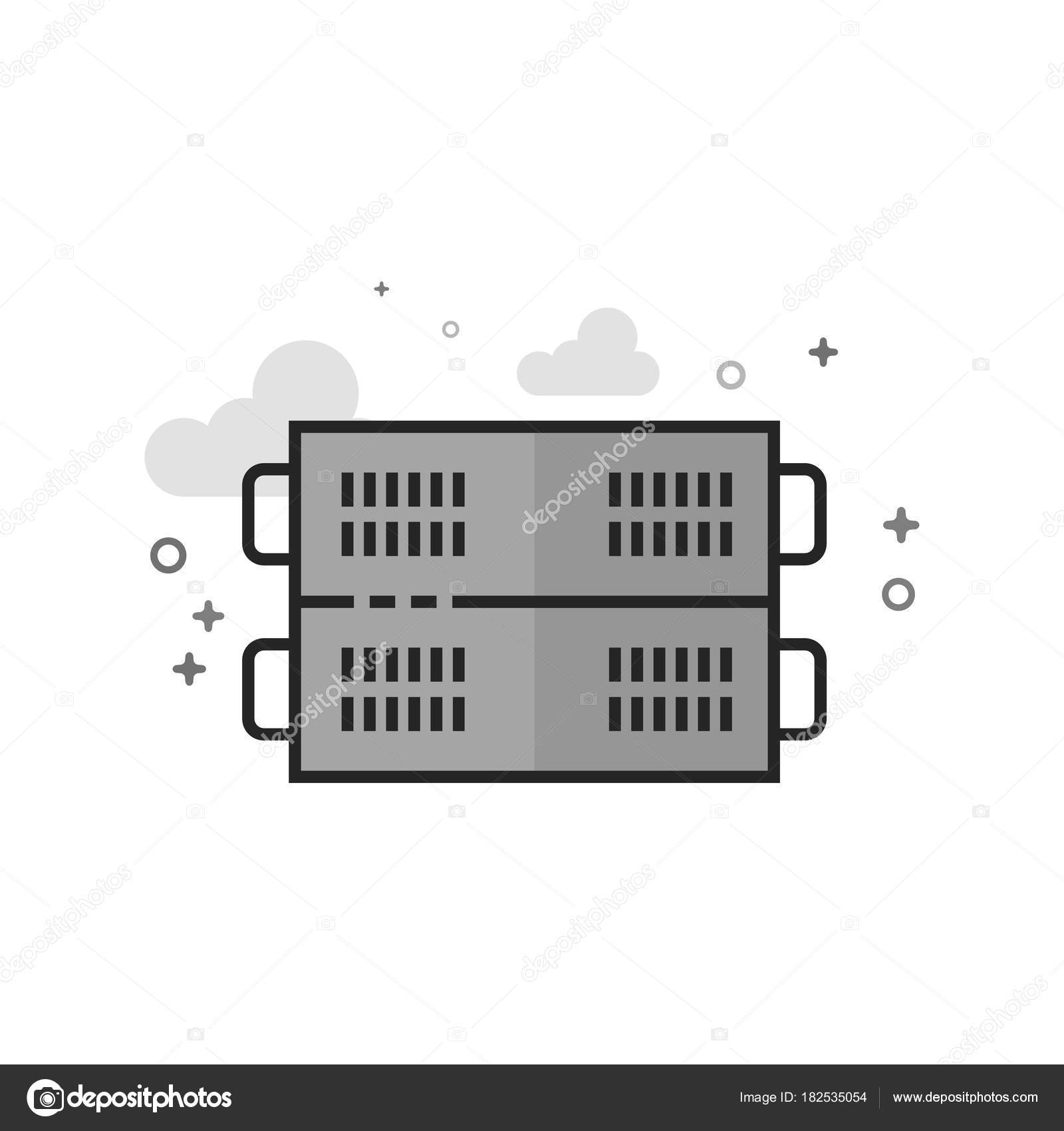 Flat Grayscale Icon - Server rack Stock Vector by ©puruan 182535054 Flat Grayscale Icon - Server rack Stock Vector by ©puruan 182535054