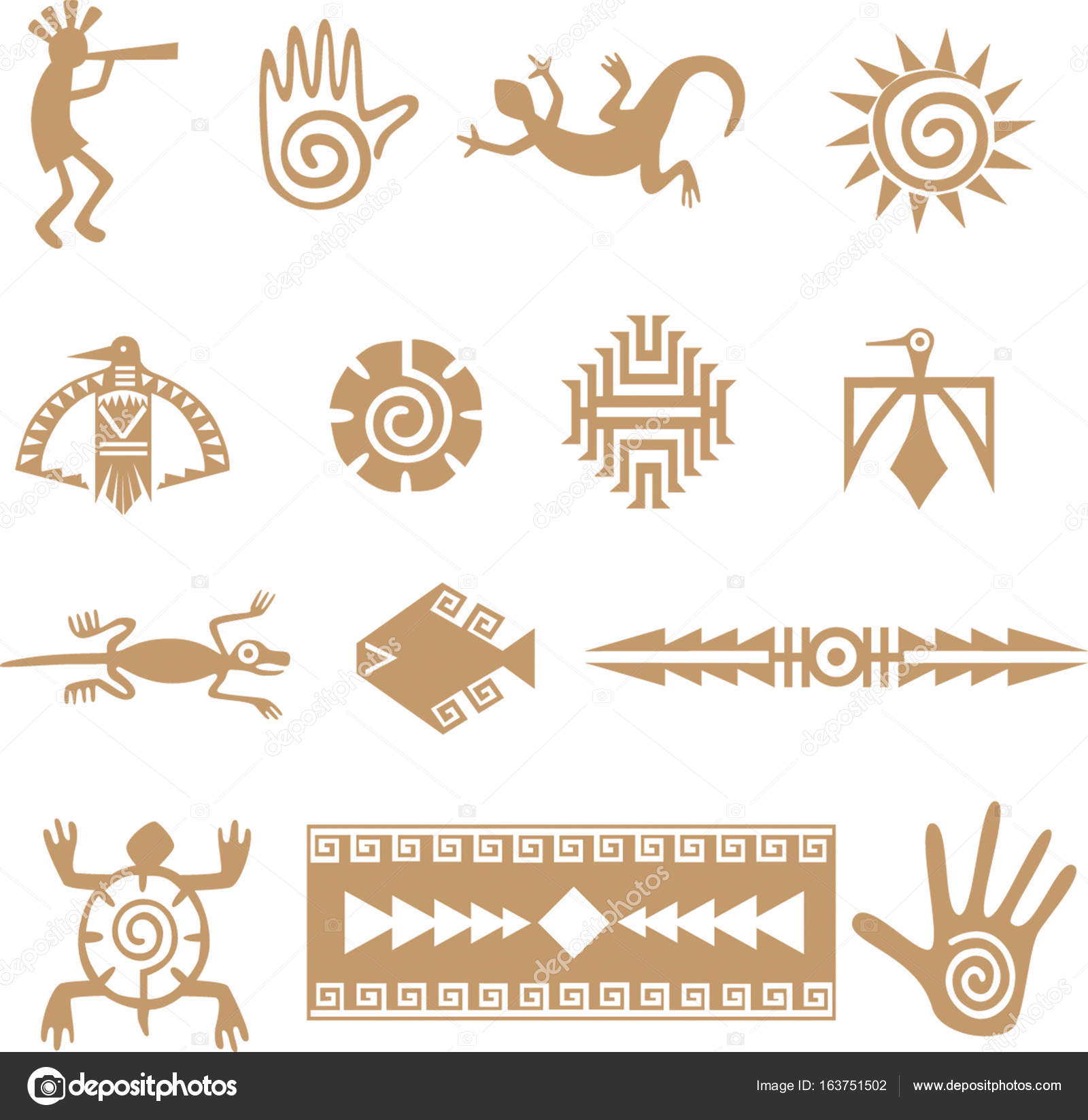 Native Tribal Icons Stock Vector Image by ©zeeborg #163751502