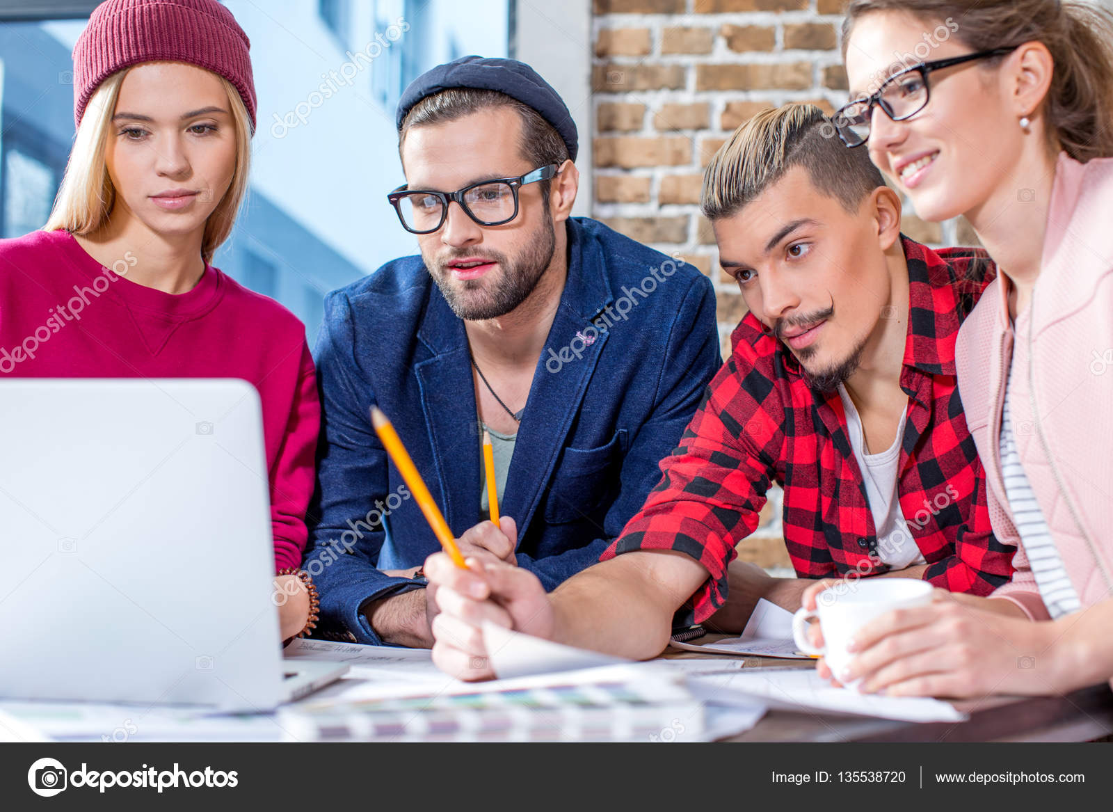 Designers working at project — Stock Photo © AndreyBezuglov #135538720